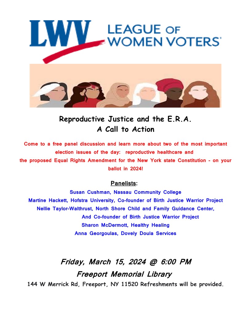 Reproductive Justice and the ERA: A Call to Action - LWV of Central Nassau